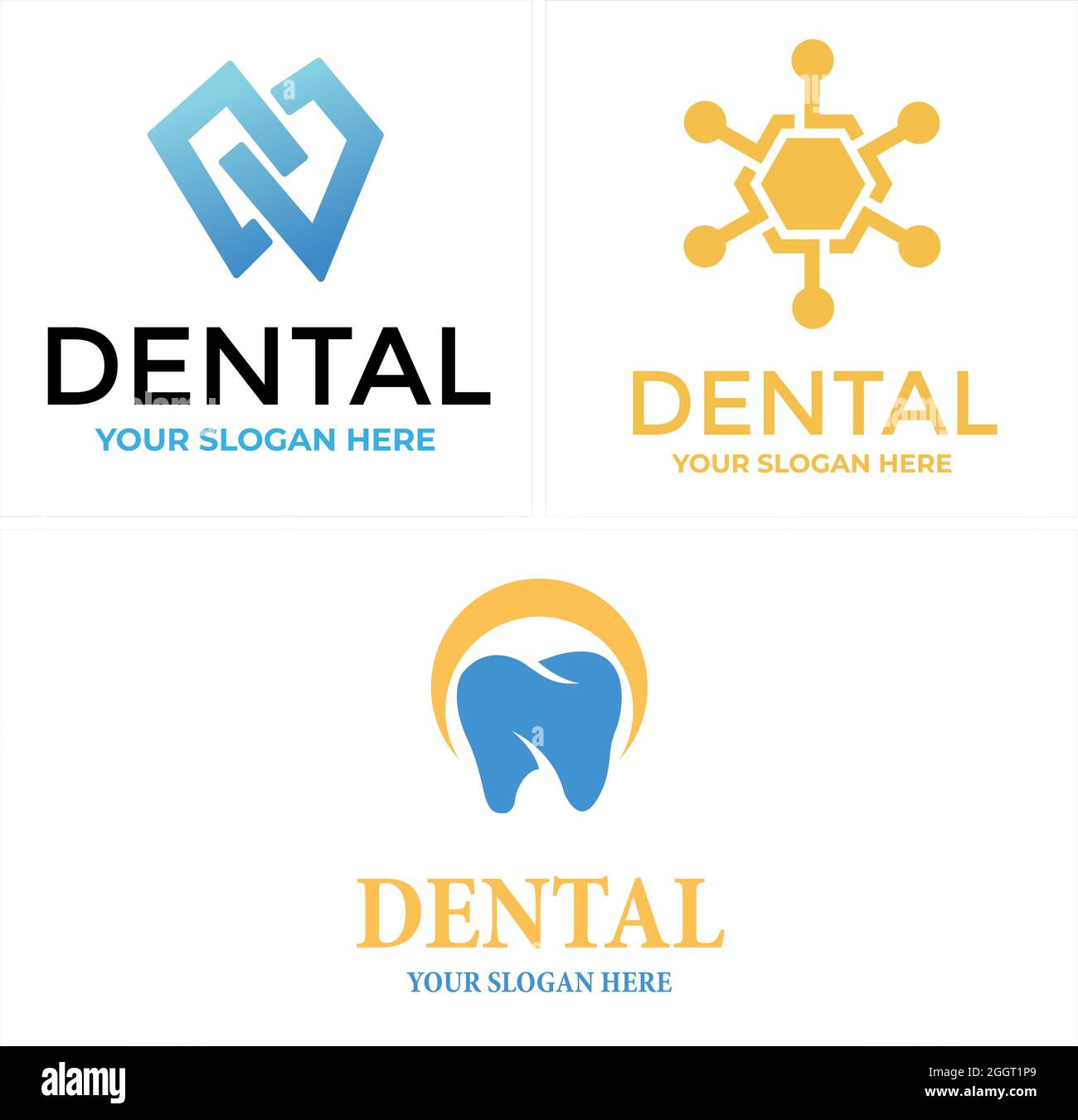 Zahnklinik Zahn Symbol Logo Design Stock-Vektorgrafik - Alamy