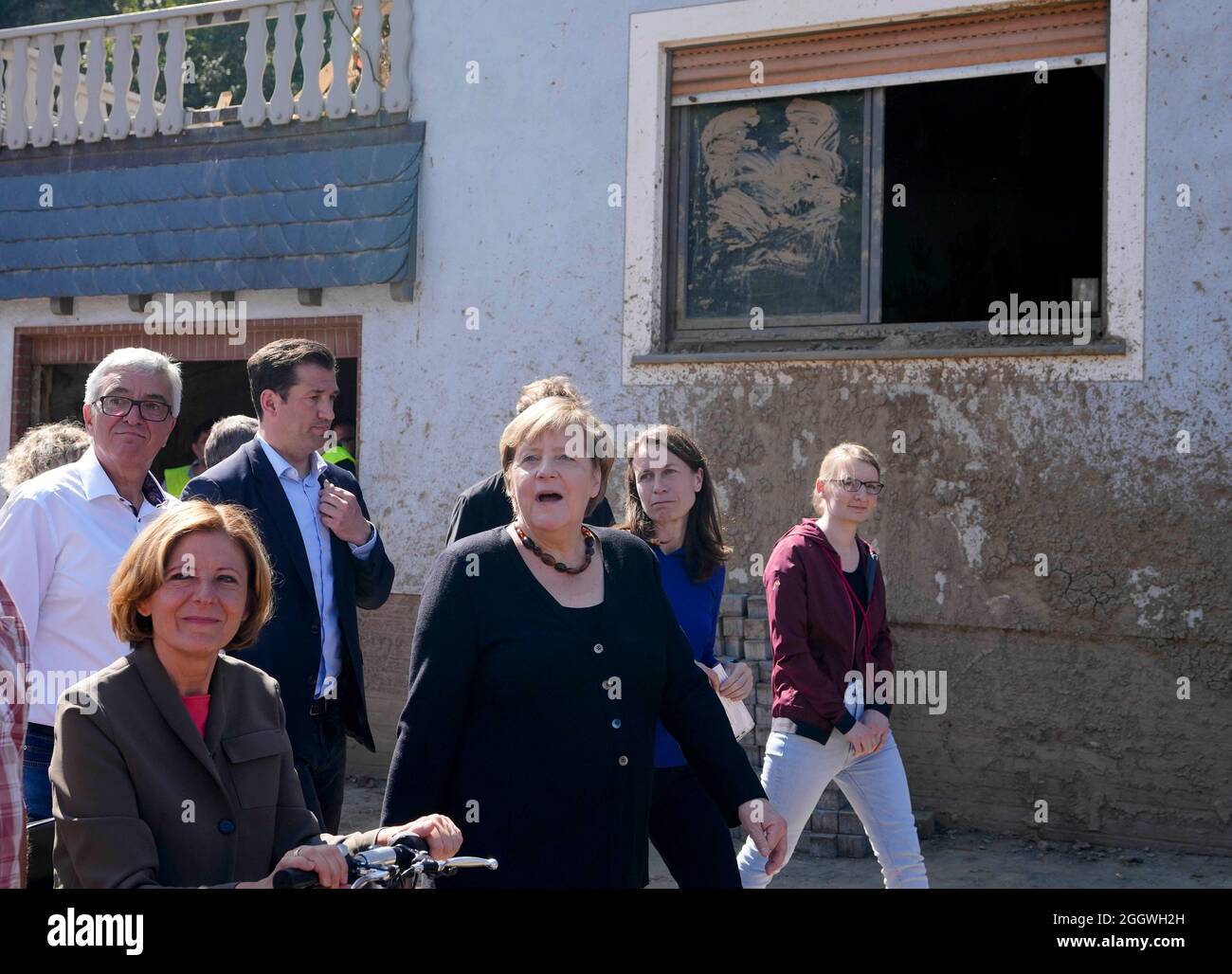 Altenahr, Deutschland. September 2021. Bundeskanzlerin Angela Merkel ...