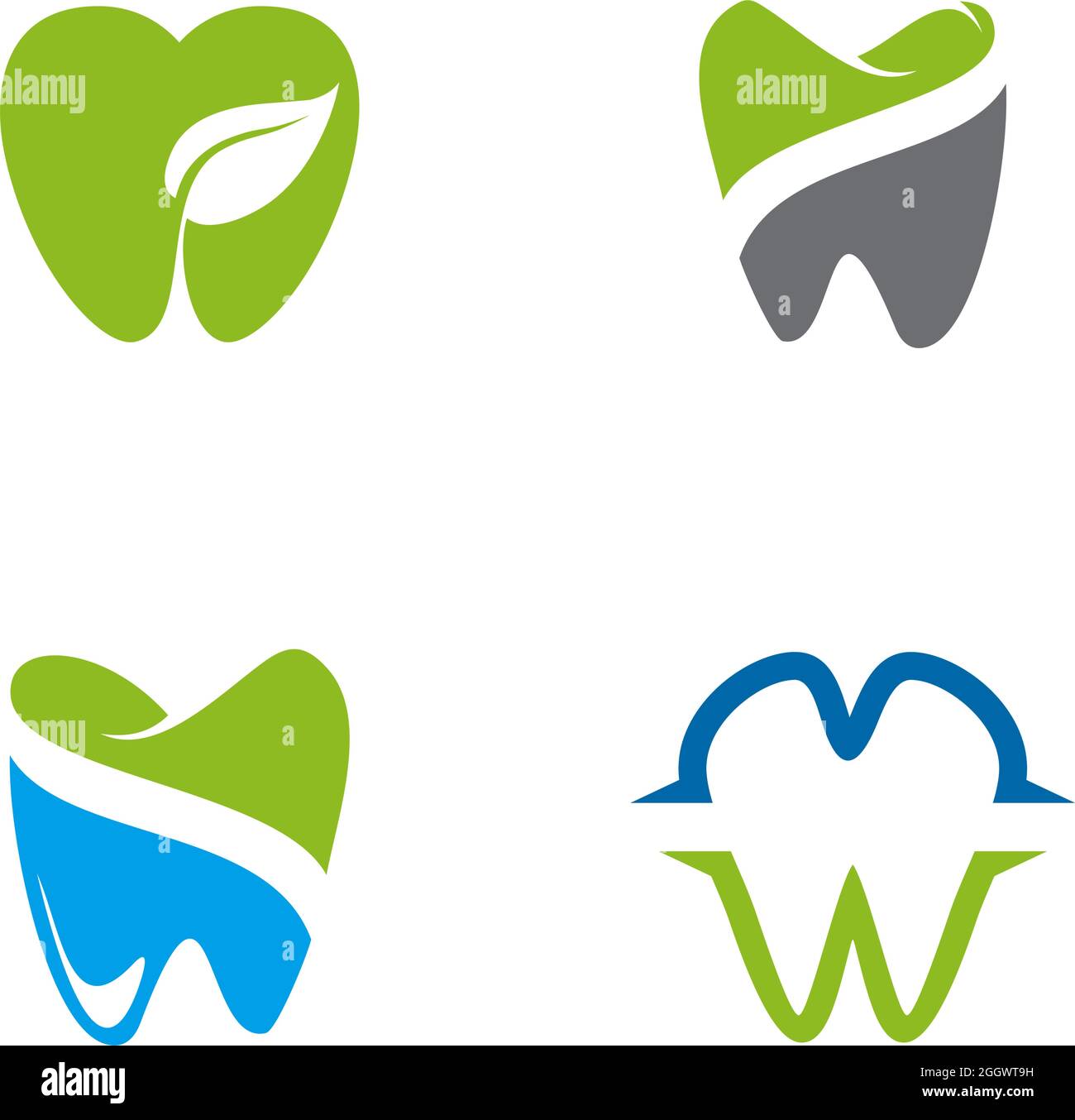 Vektorvorlage für das Symbol „Zähne“ mit Logo-Design Stock-Vektorgrafik ...