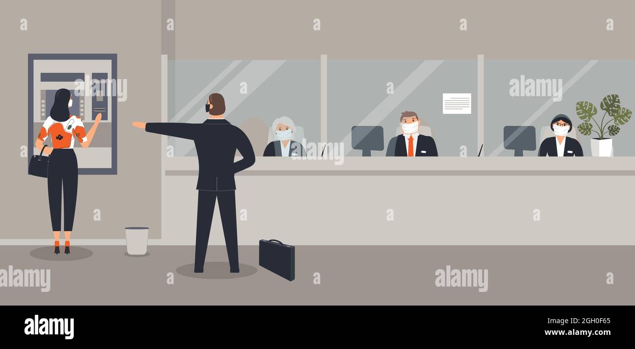 Banking hall Stock-Vektorgrafiken kaufen - Alamy