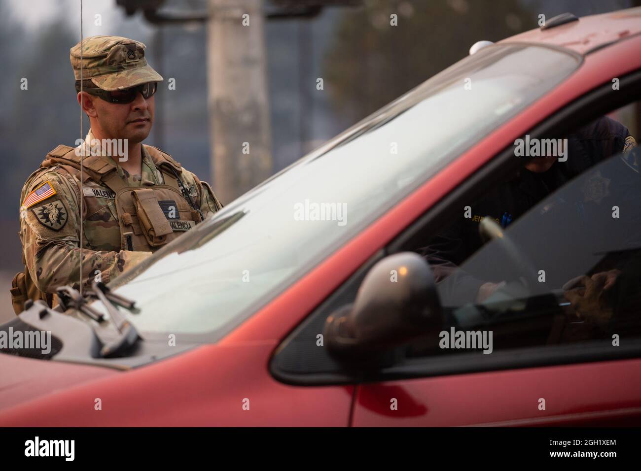 US Army Staff Sgt. Jesus Valencia, von der 270th Military Police ...