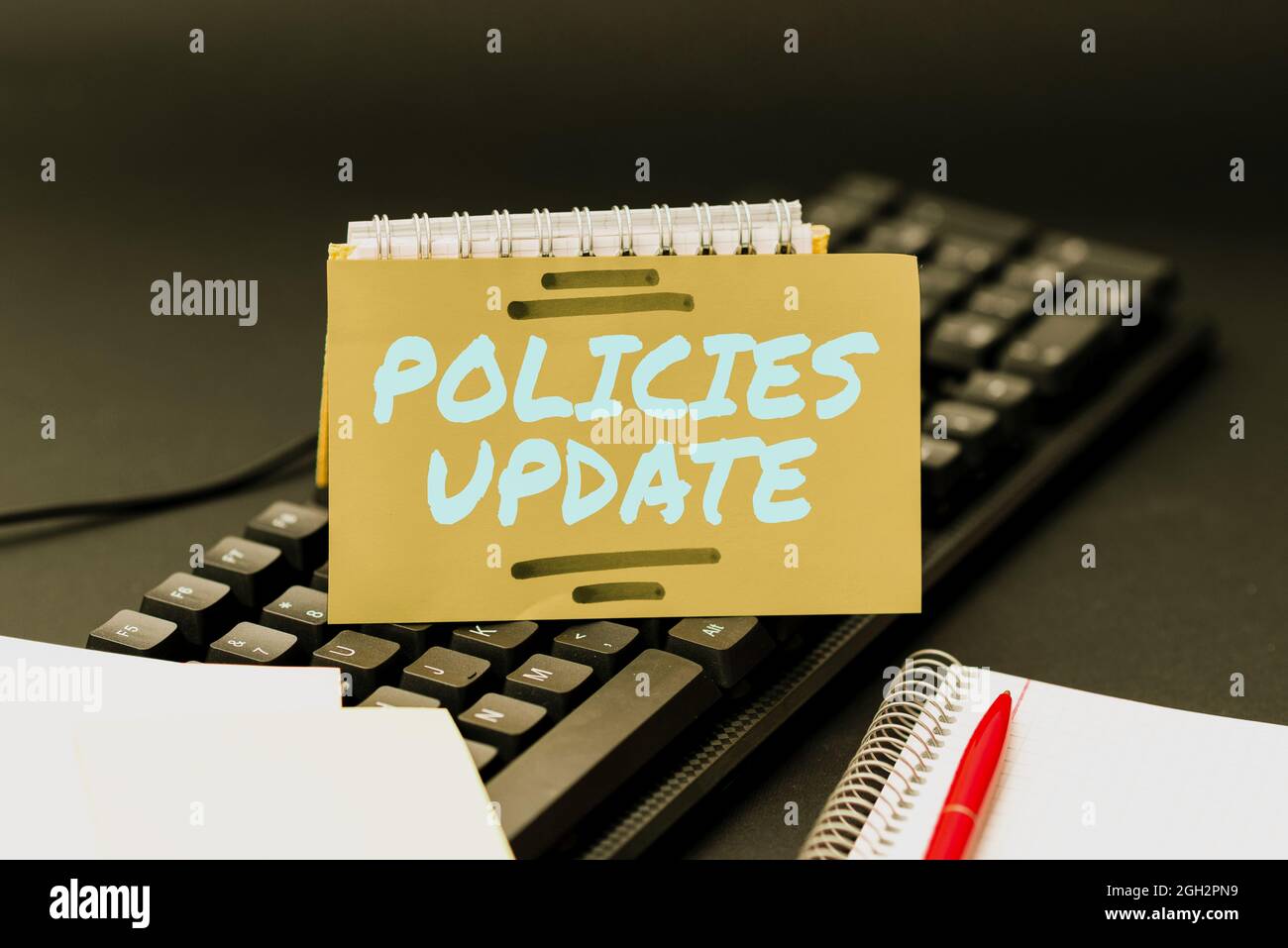 Inspiration showing sign Policies Update, Business Idea Act of adding New information or ...