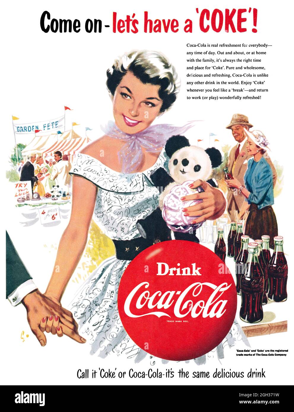 Historische Coca Cola Werbung Stockfotos und -bilder Kaufen - Alamy