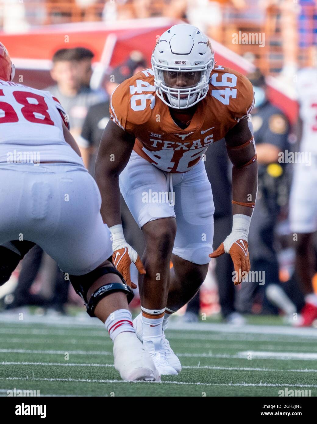 September 04. Ray Thornton #46 der Texas Longhorns in Aktion im ...