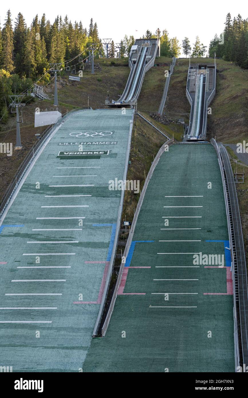 Lysgårdsbakkene Ski Jumping Arena - die 1994 Winterolympiade Skyjump ...