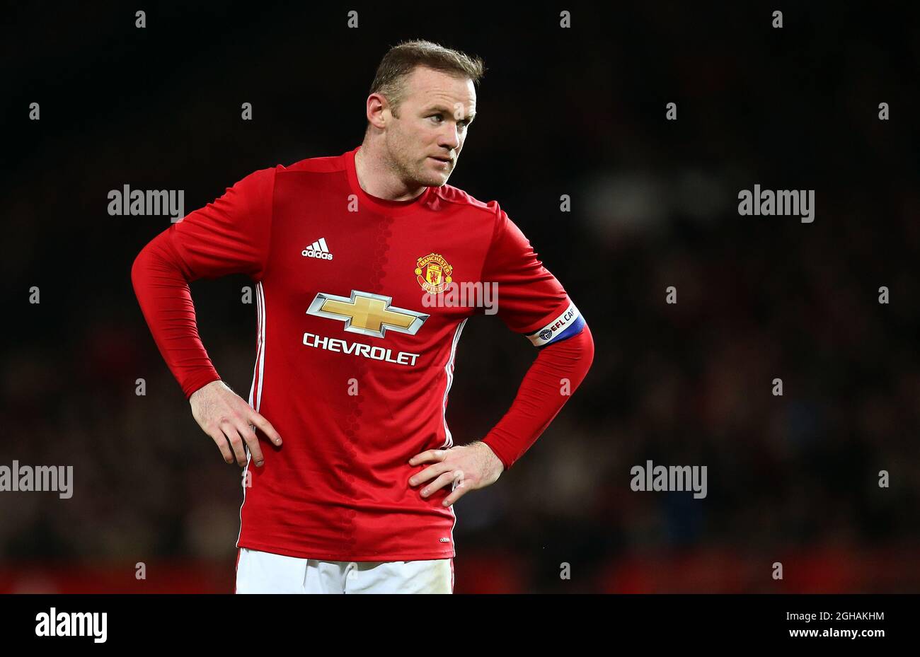 Wayne Rooney von Manchester United beim Halbfinale des EFL Cups im 1 ...
