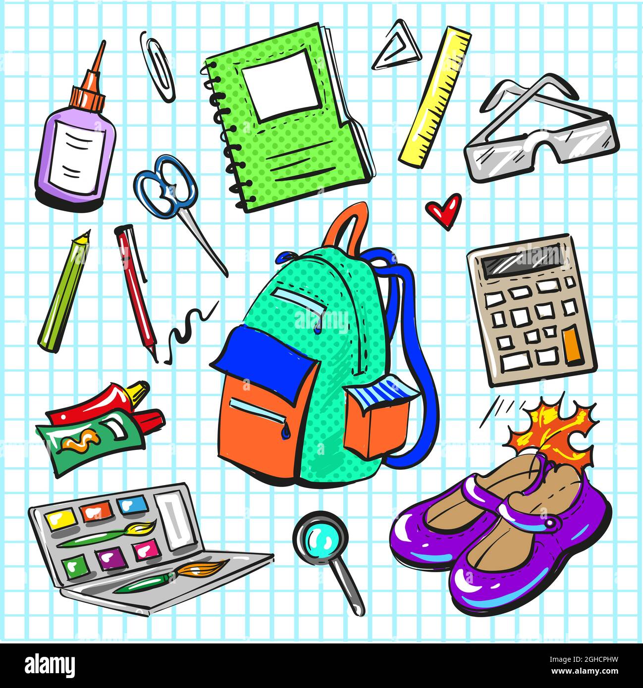 Cute retro comic book style -Fotos und -Bildmaterial in hoher Auflösung ...