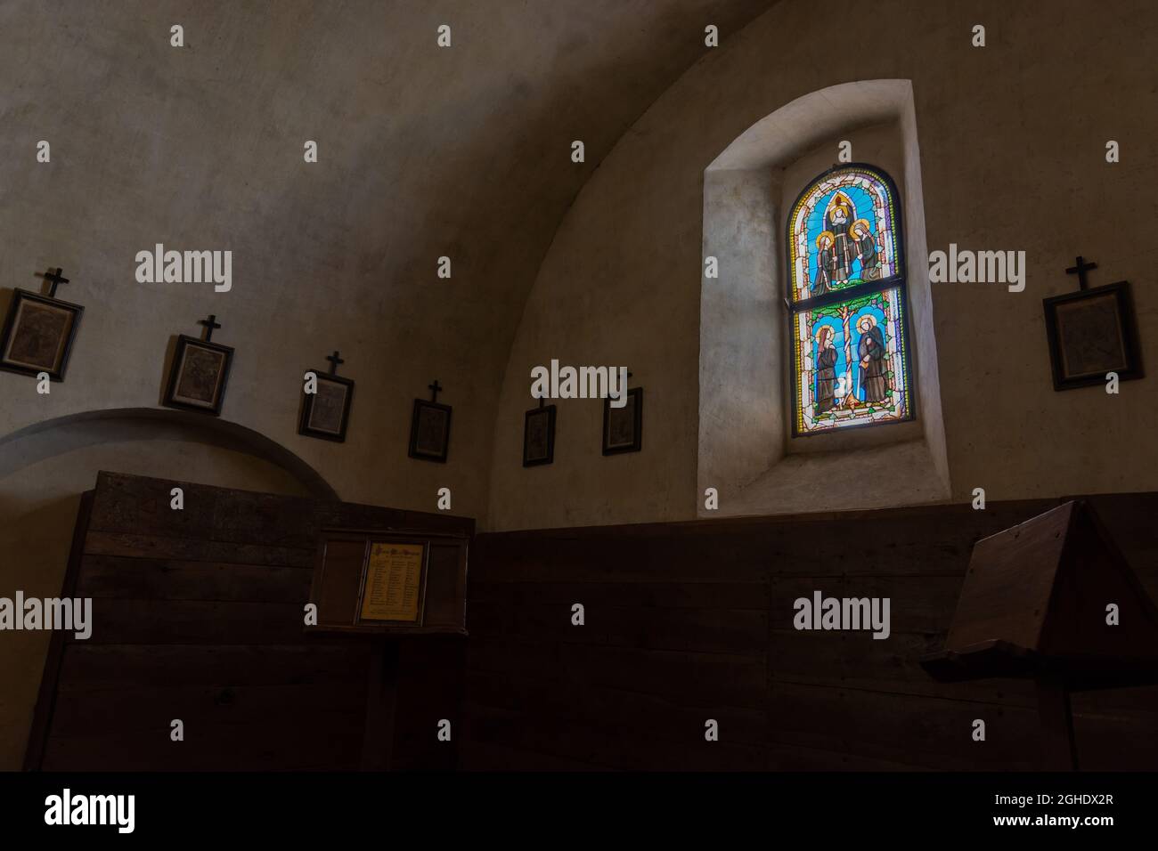 Assisi, Kirche von San Damiano. Die Kirche von San Damiano, ist der Ort, wo St. Clare starb und ...