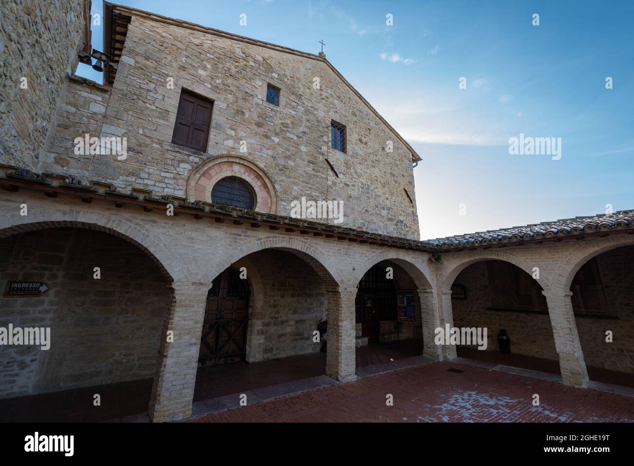 Assisi, Kirche von San Damiano. Die Kirche von San Damiano, ist der Ort, wo St. Clare starb und ...