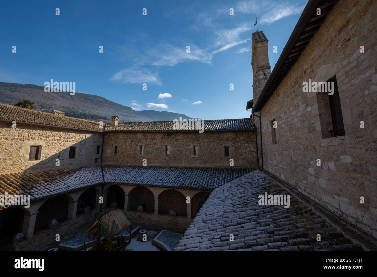 Assisi, Kirche von San Damiano. Die Kirche von San Damiano, ist der Ort, wo St. Clare starb und ...