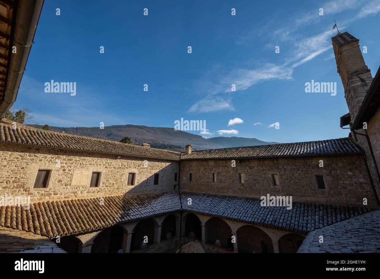 Assisi, Kirche von San Damiano. Die Kirche von San Damiano, ist der Ort, wo St. Clare starb und ...