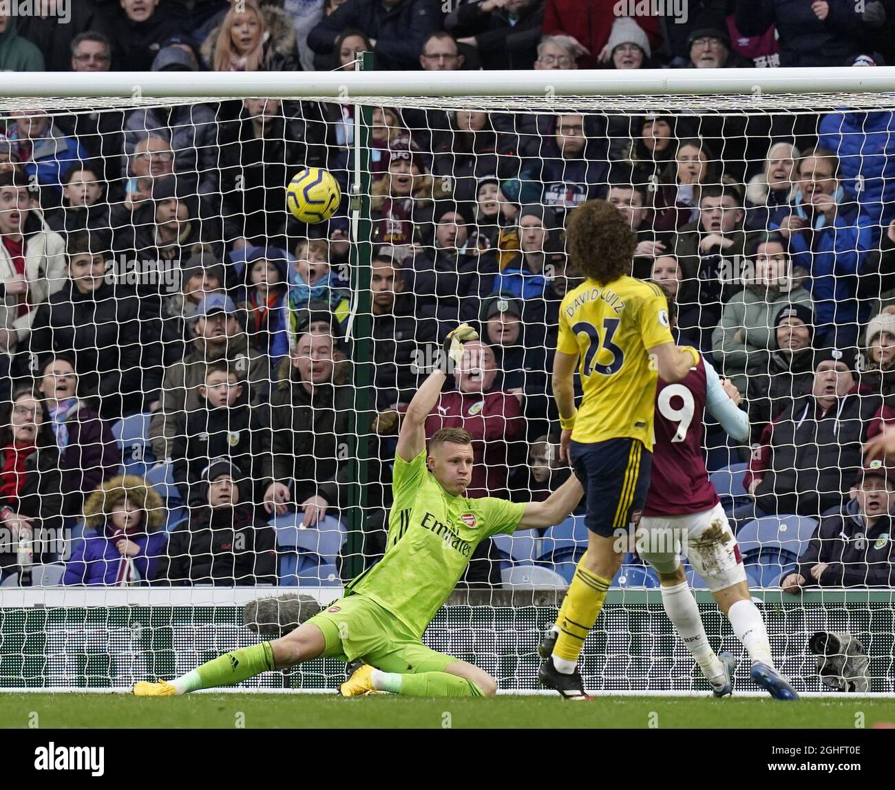 Jay Rodriguez von Burnley hat beim Premier League-Spiel in Turf Moor ...