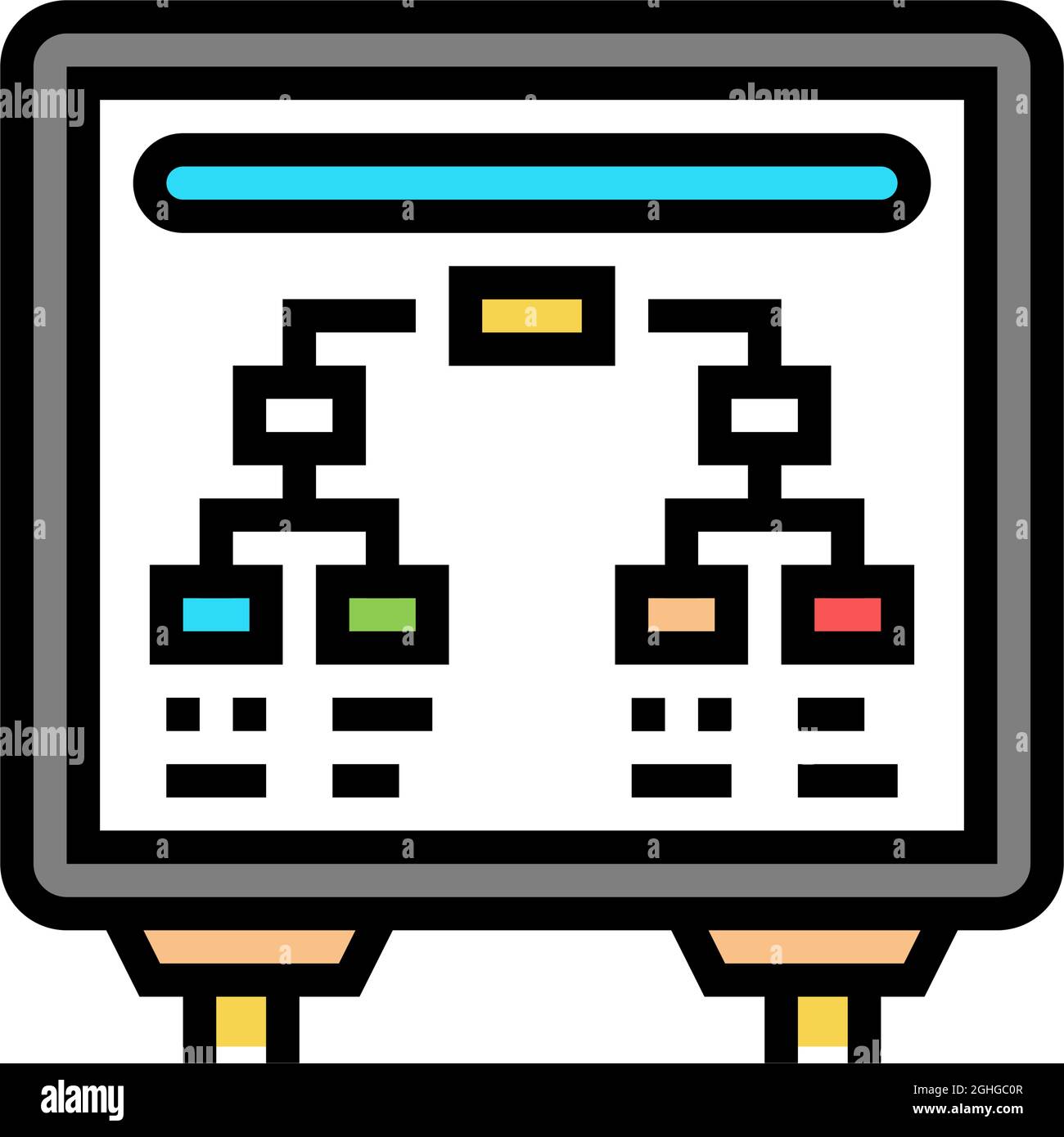 Stundenplan Fußball Farbe Symbol Vektor Illustration Stock-Vektorgrafik ...