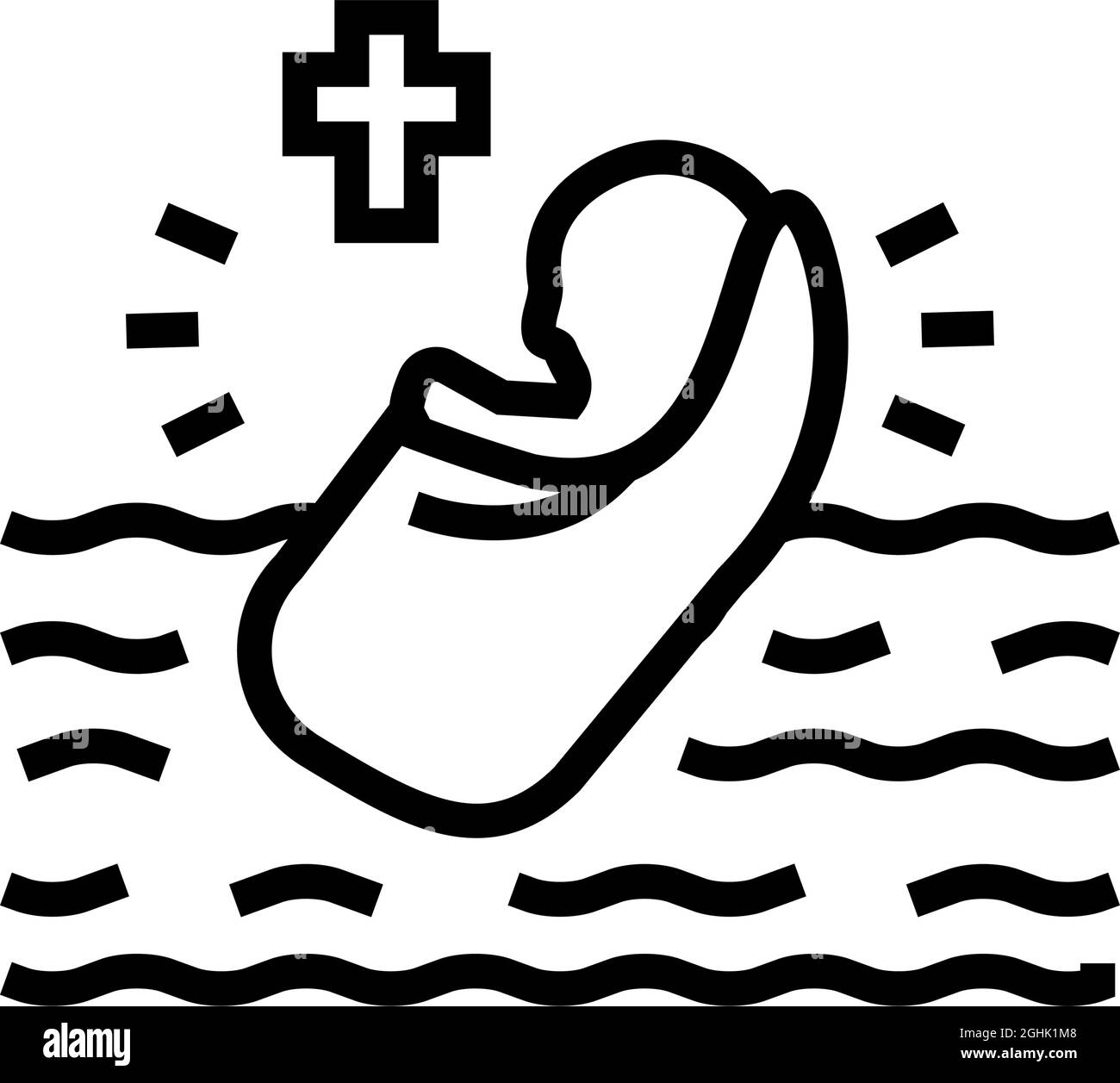 Taufe christentum Linie Symbol Vektor Illustration Stock-Vektorgrafik ...