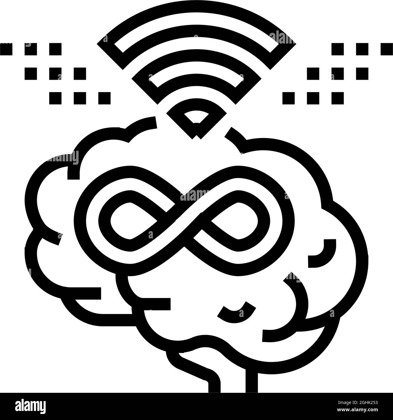 Endlos lernende Linie Symbol Vektor-Illustration Stock-Vektorgrafik - Alamy