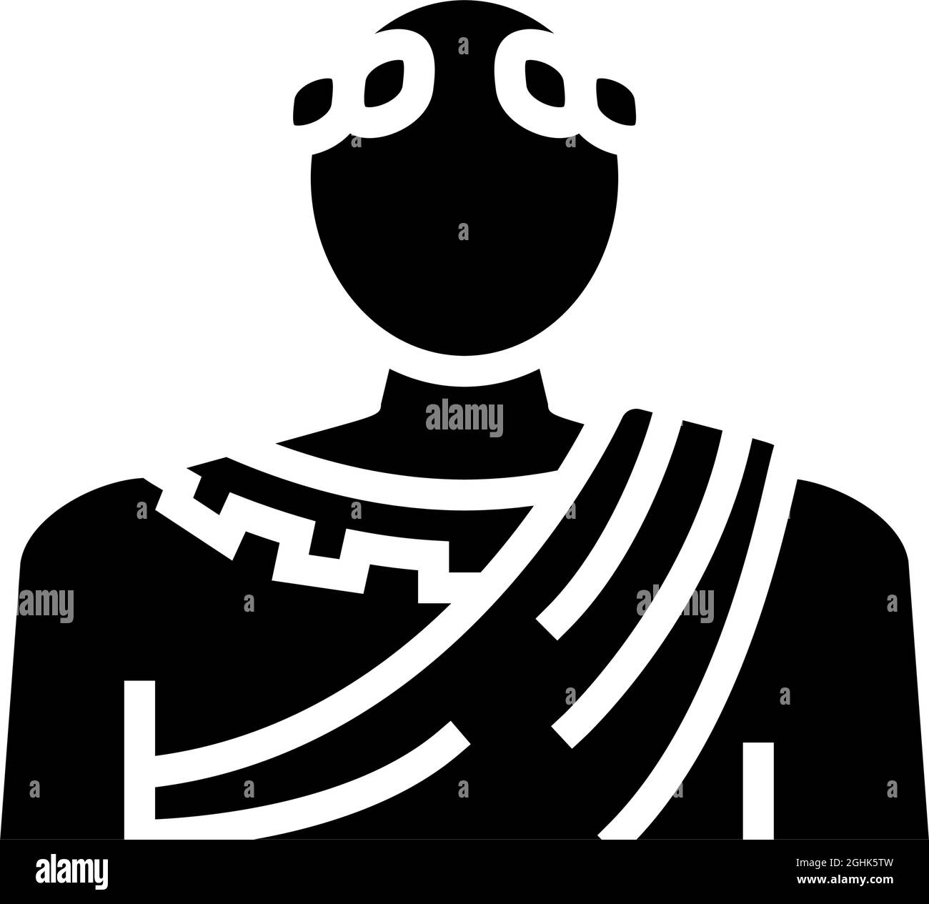 kaiser antiken rom Glyphen Symbol Vektor-Illustration Stock ...