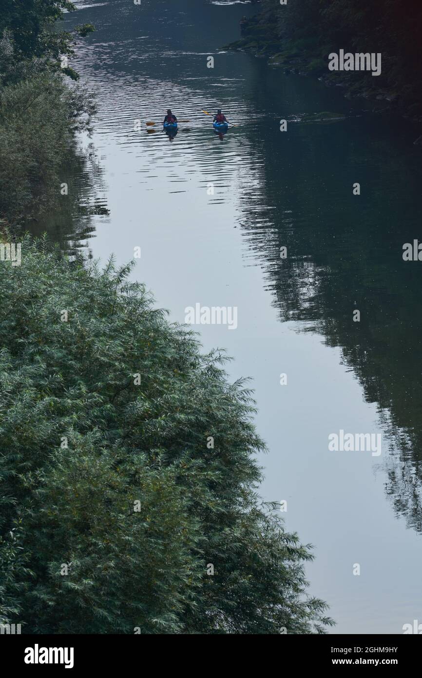 Shropshire West Midlands UK Worlds die erste Ironbridge über den Fluss ...