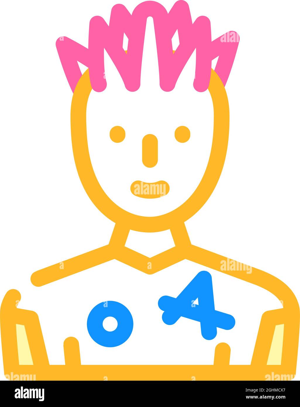 Jugend Mann Farbe Symbol Vektor Illustration Stock-Vektorgrafik - Alamy