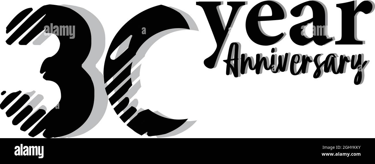 30 Jahre Firmenjubiläum Logo Vektor Template Design Illustration ...
