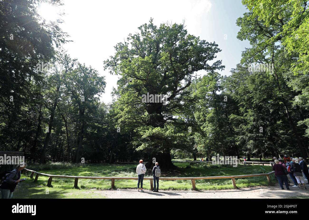 Ivenack, Deutschland. September 2021. Die Besucher des Ivenack Zoos ...