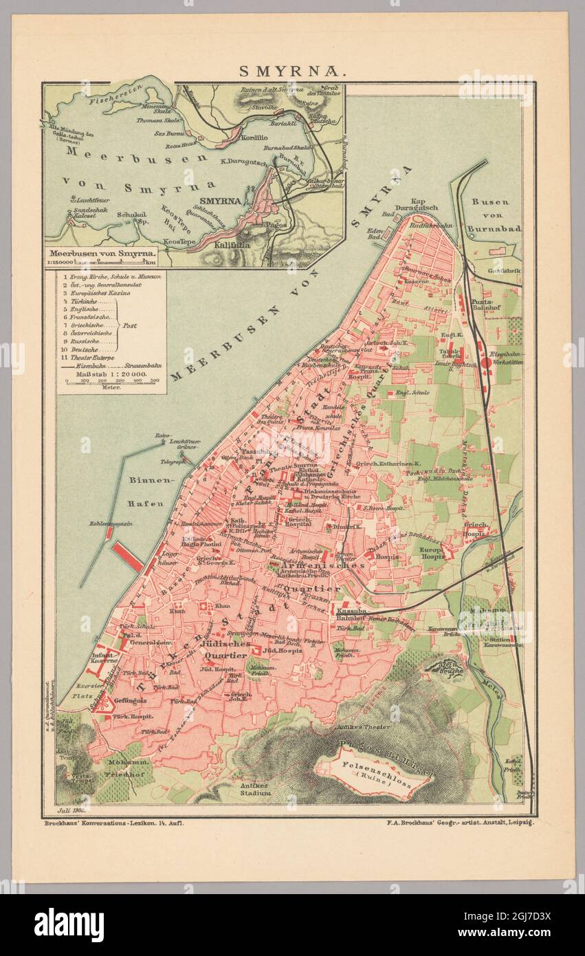 Izmir City, Izmir Map, Map of Izmir, Old Izmir Map, Retro Izmir Map ...