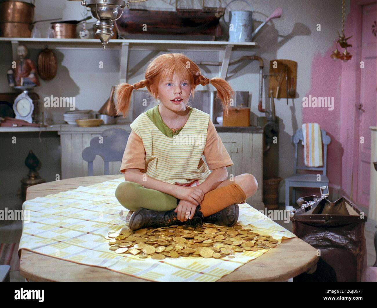 1969-01-01 Schauspielerin inger Nilsson als Pippi Langstrumpf Foto SVT ...