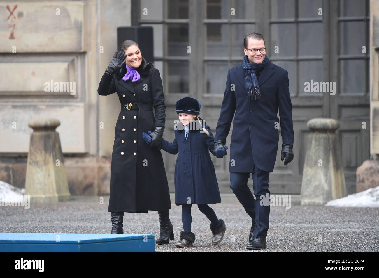 Kronprinzessin Victoria, Prinzessin Estelle und Prinz Daniel bei der ...