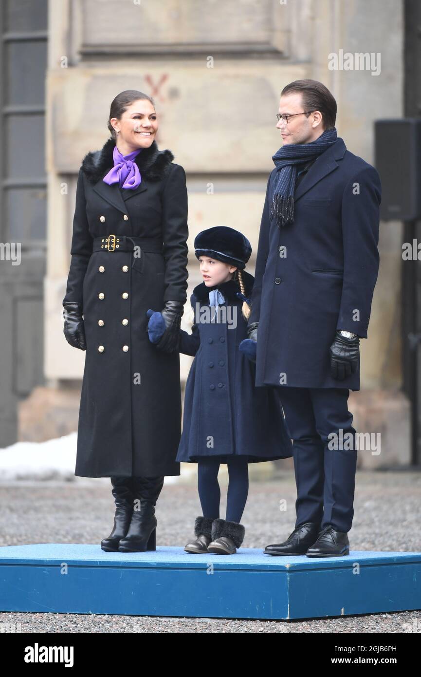 Kronprinzessin Victoria, Prinzessin Estelle und Prinz Daniel bei der ...