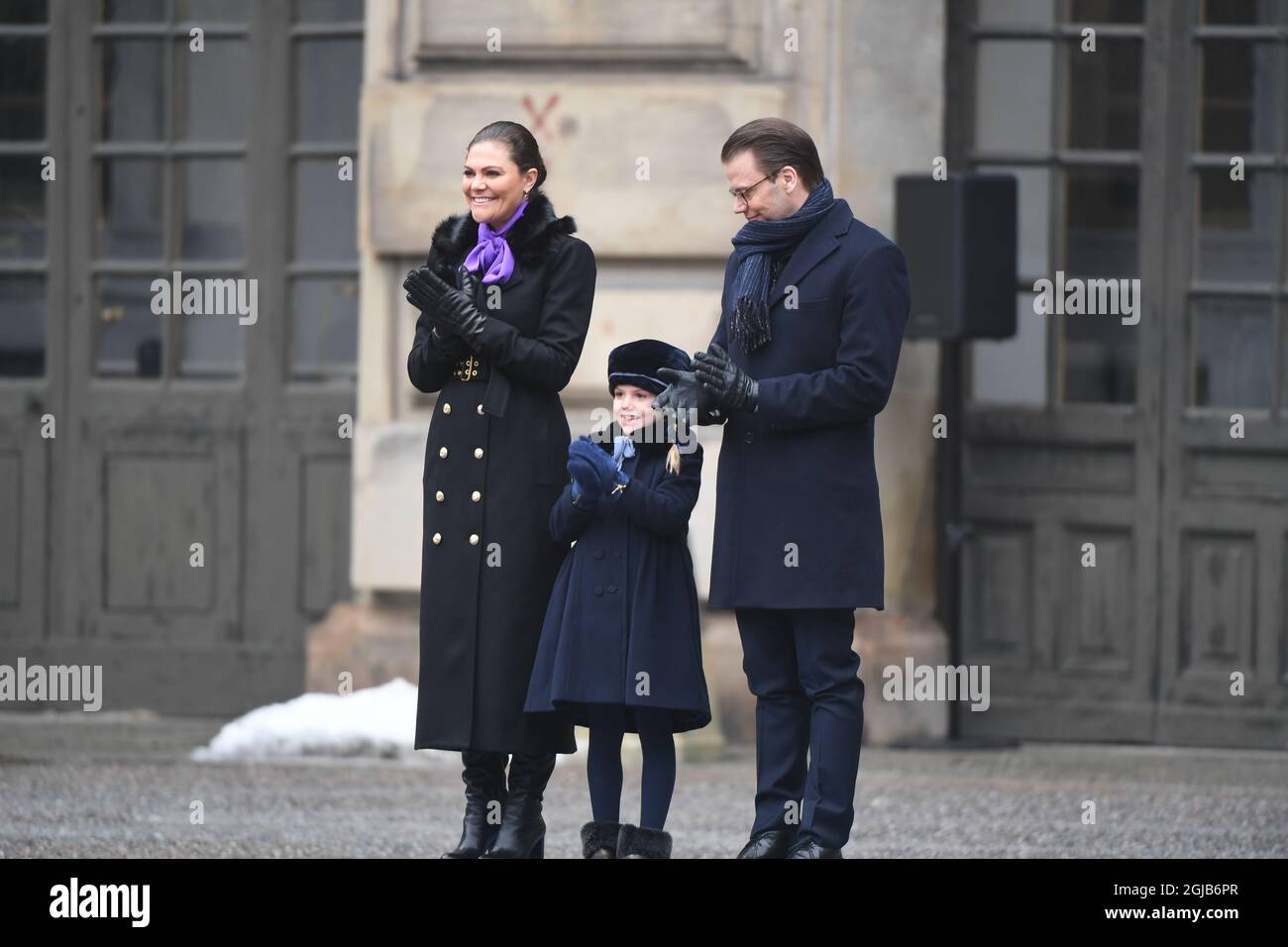 Kronprinzessin Victoria, Prinzessin Estelle und Prinz Daniel bei der ...