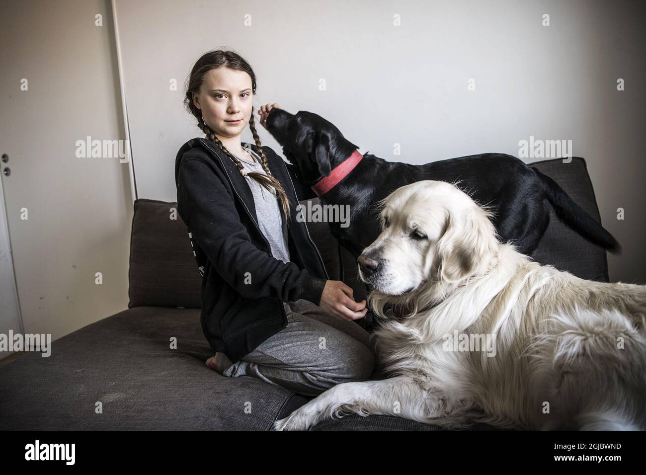 Greta Thunberg in ihrem Haus in Stockholm 2018-04-17 Foto: Malin ...