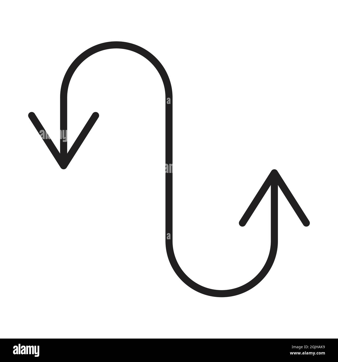 Umleitung Symbolvektor Richtungssymbol für Grafikdesign, Logo, Website ...