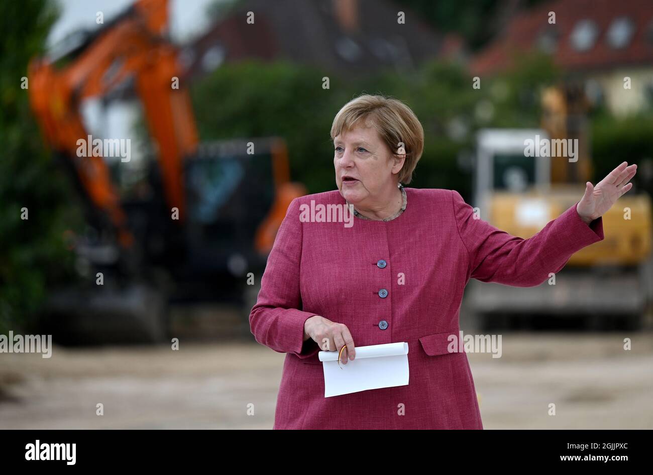 Templin, Deutschland. September 2021. Bundeskanzlerin Angela Merkel ...