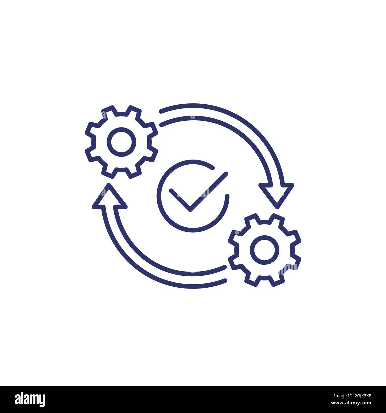 Symbol für die Optimierung oder Optimierung der Linie in Weiß Stock ...