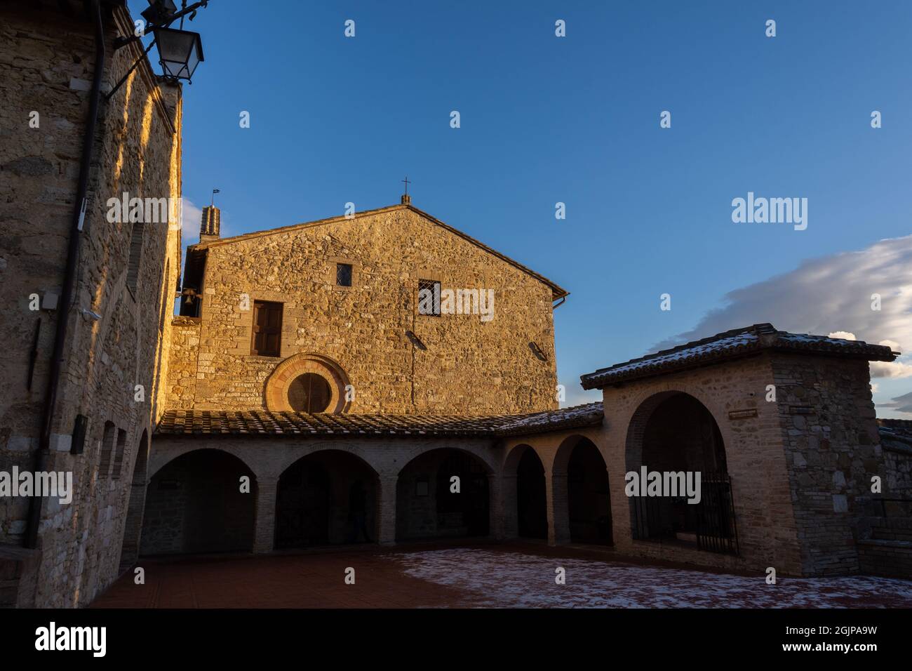 Assisi, Kirche von San Damiano. Die Kirche von San Damiano, ist der Ort, wo St. Clare starb und ...