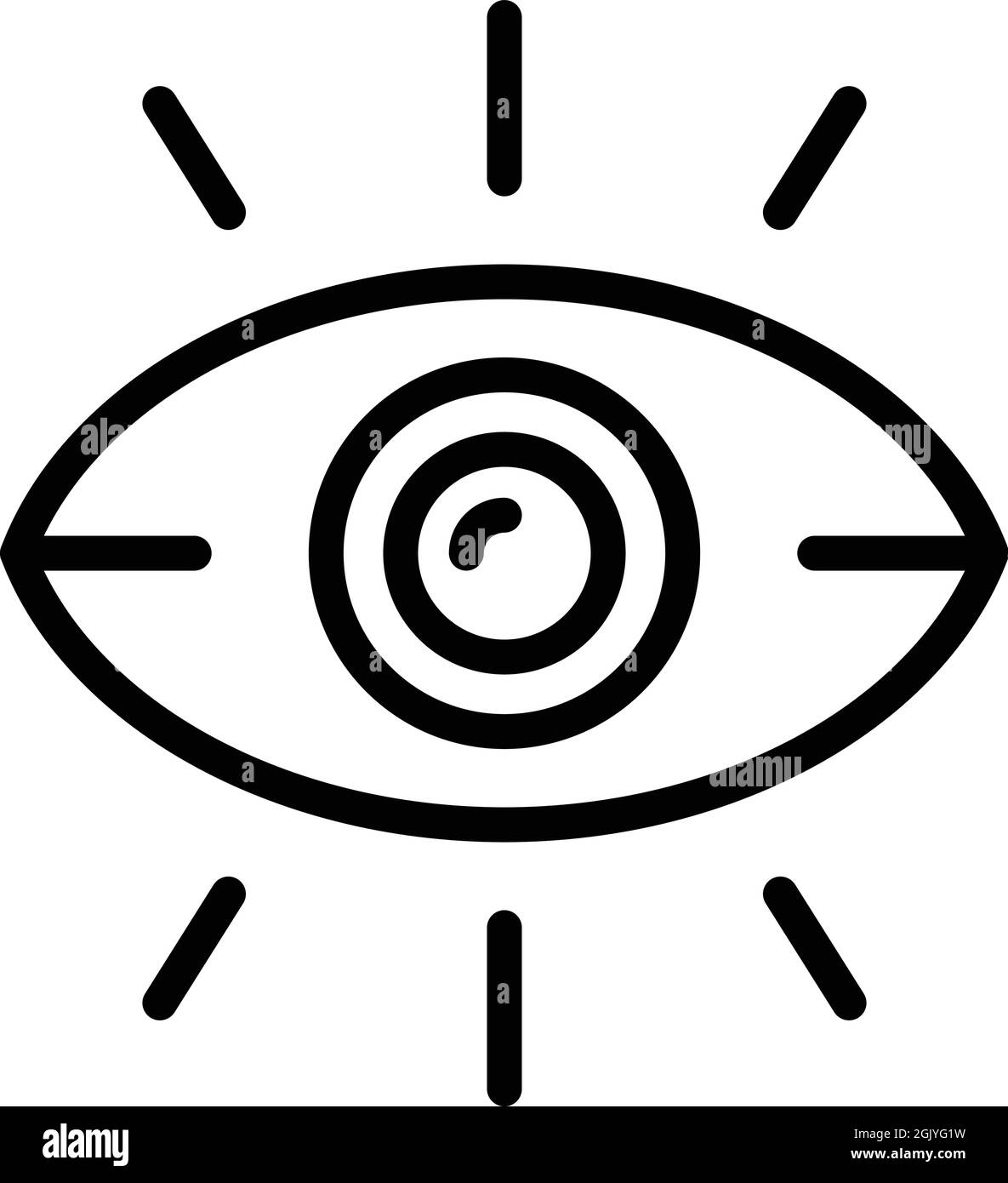 Idea Eye Symbol Umriss Vektor. Sehen Sie nach. Form-Piktogramm Stock ...