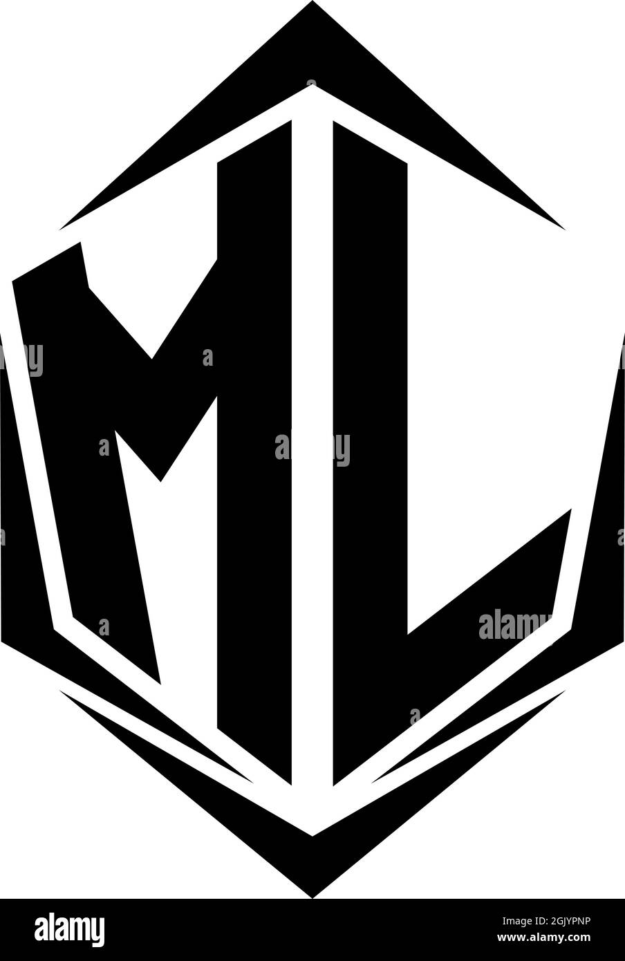 Ml logo design Stock-Vektorgrafiken kaufen - Alamy