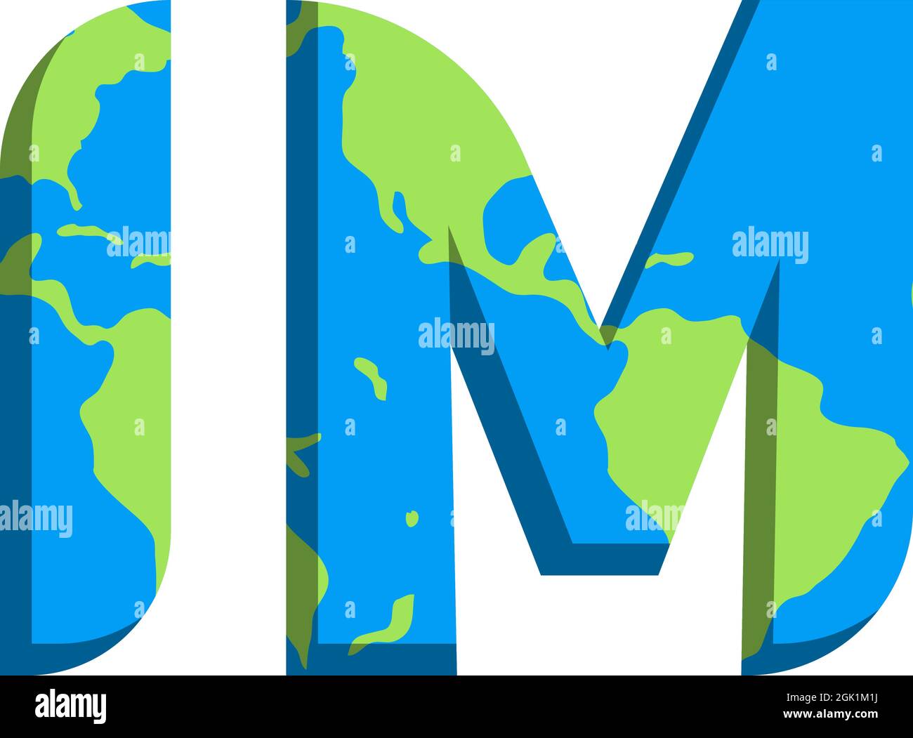 Erstes im-Logo-Design mit World Map-Stil, Logo-Business-Branding Stock ...