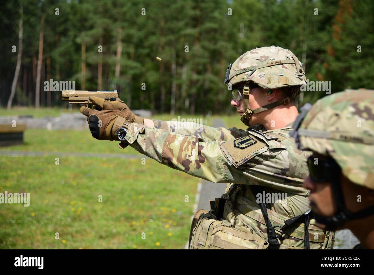 SPC der US-Armee. Shaun Lewis, der 41. Field Artillery Brigade ...