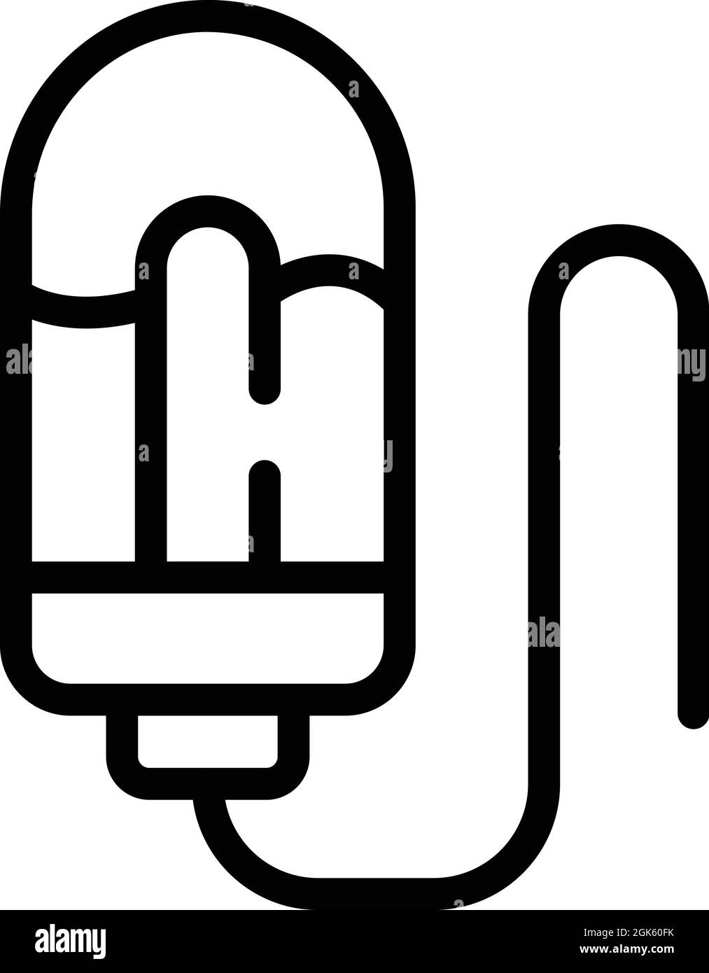 Menstruations-Tampon-Symbol Umriss Vektor. Weibliche Menstruation ...