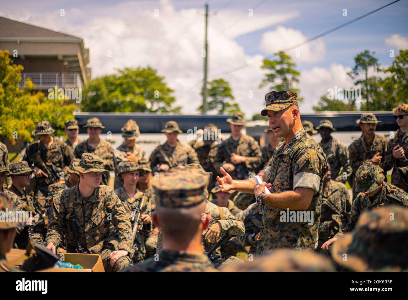 US Marine Corps LT. Col. Mastin Robeson, Bataillonskommandant mit 1 ...