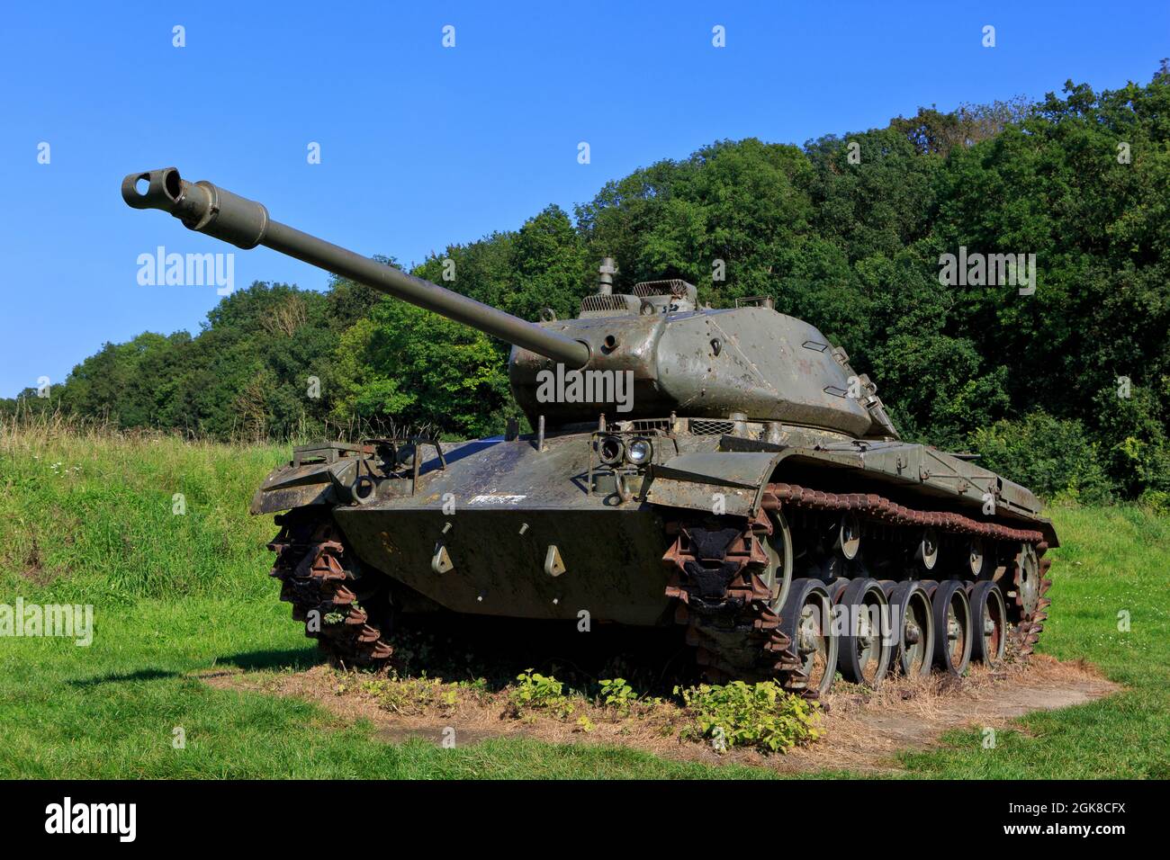 Ein leichter Panzer der M41 Walker Bulldog aus dem zweiten Weltkrieg in ...