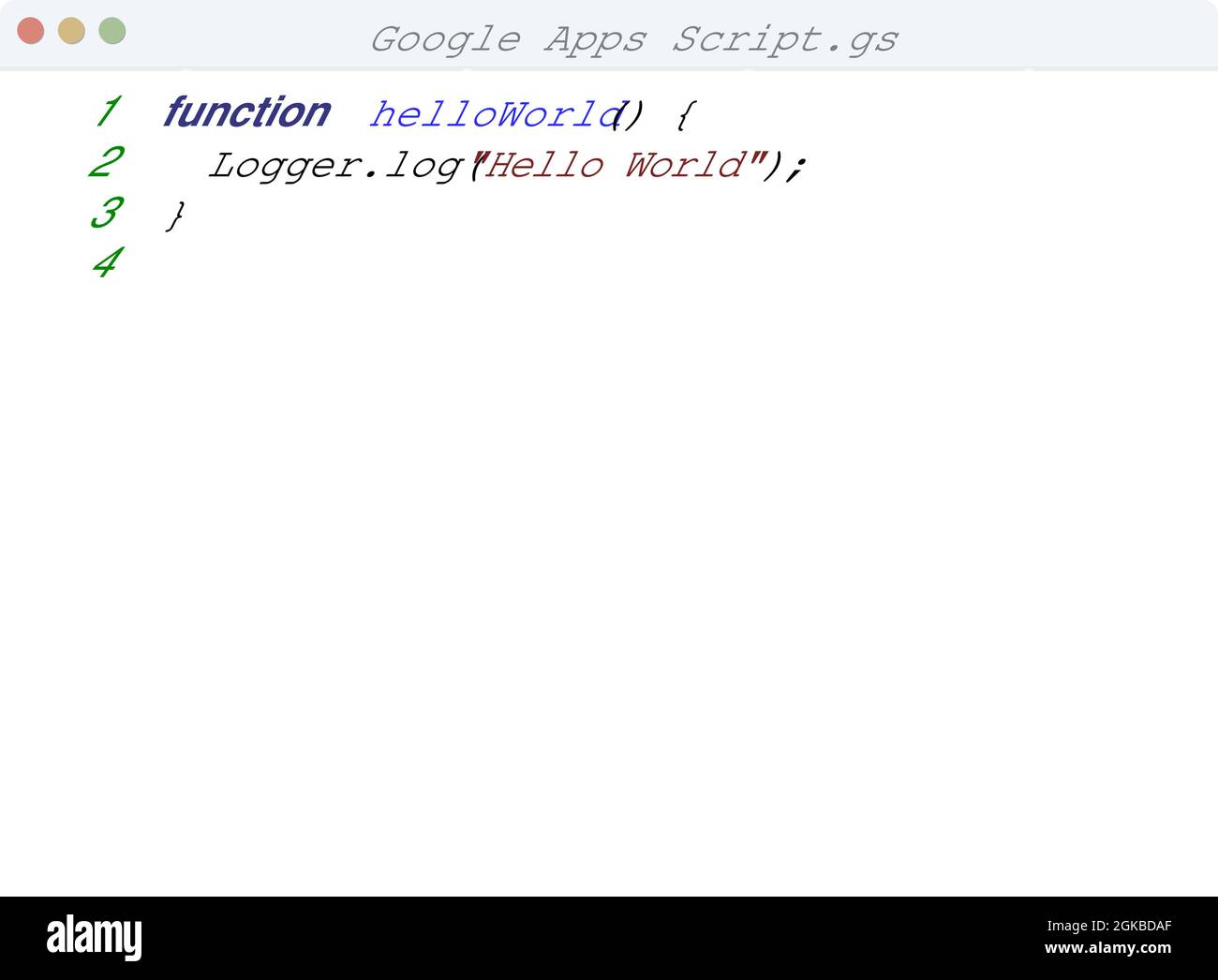 Esempio di script Stock-Vektorgrafiken kaufen - Alamy