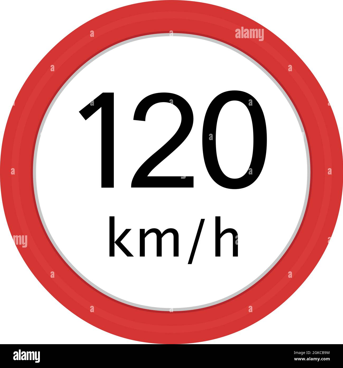 Speed limit 120 km h Stock-Vektorgrafiken kaufen - Alamy