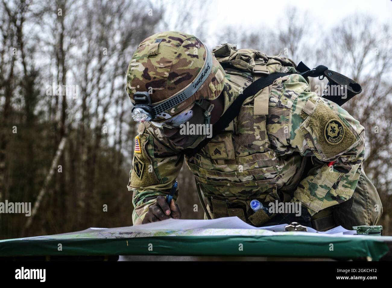 US Army Sgt. Isaiah Swint, der Charlie Truppe, Regimental Support ...