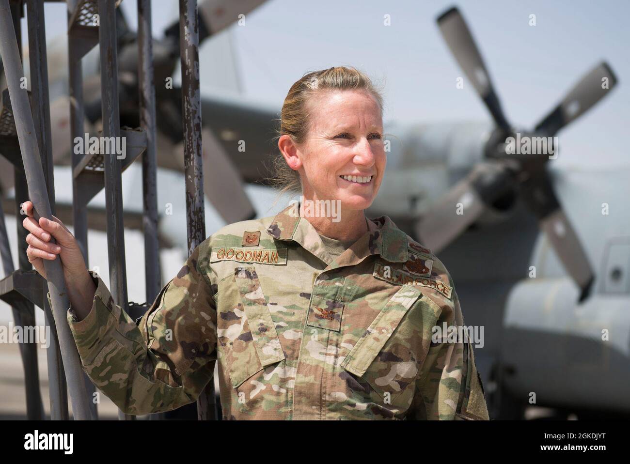 Colonin der US-Luftwaffe Laura Goodman, Kommandantin der 380 ...