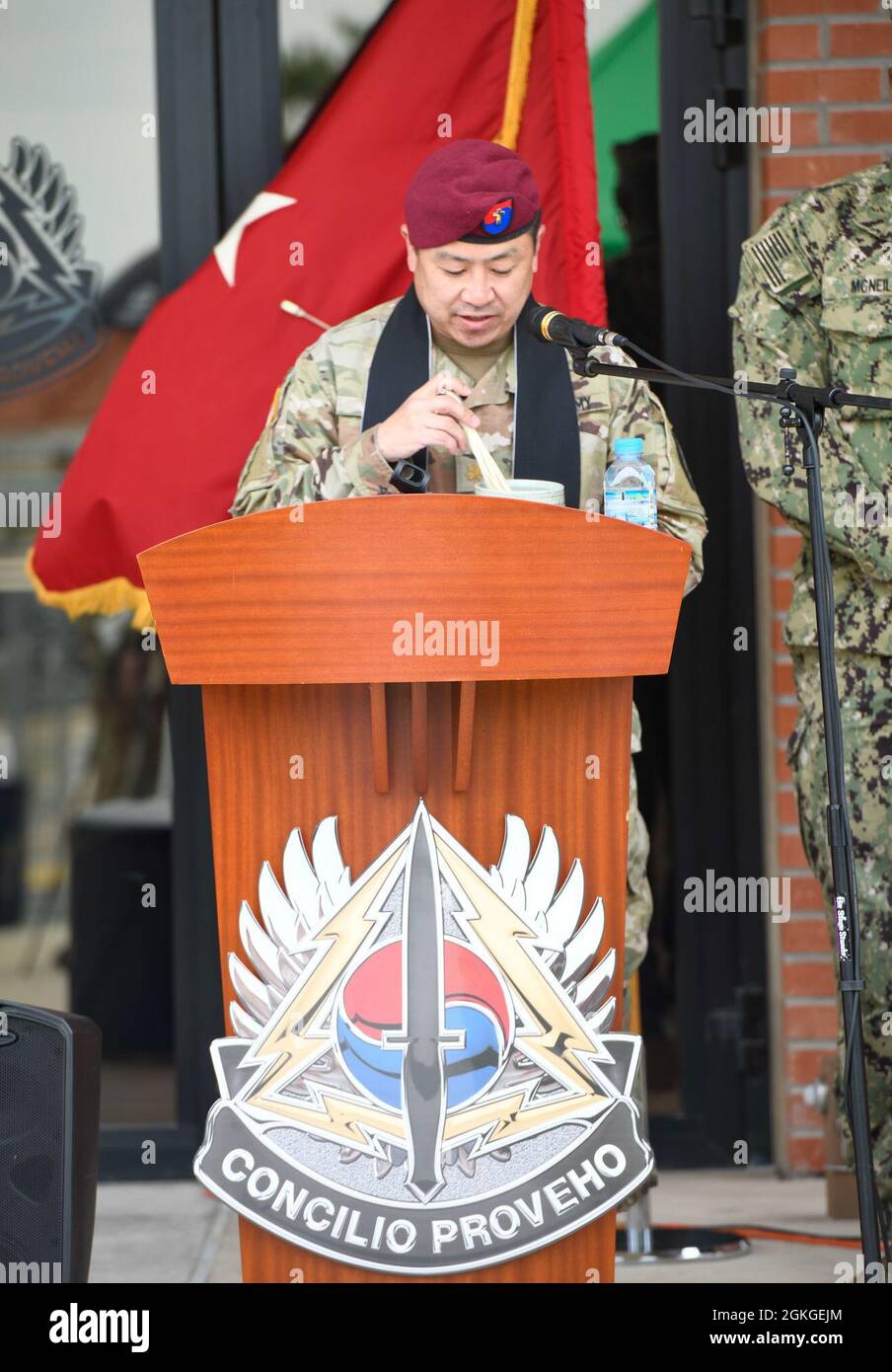 Der Generalmajor der US-Armee, Chan Ham, Kaplan des Kommandos Korea ...