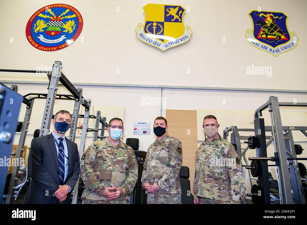 Jordan Rankin, links, Joint Intelligence Operations Center Europe Analytic Center, US Army Colon ...