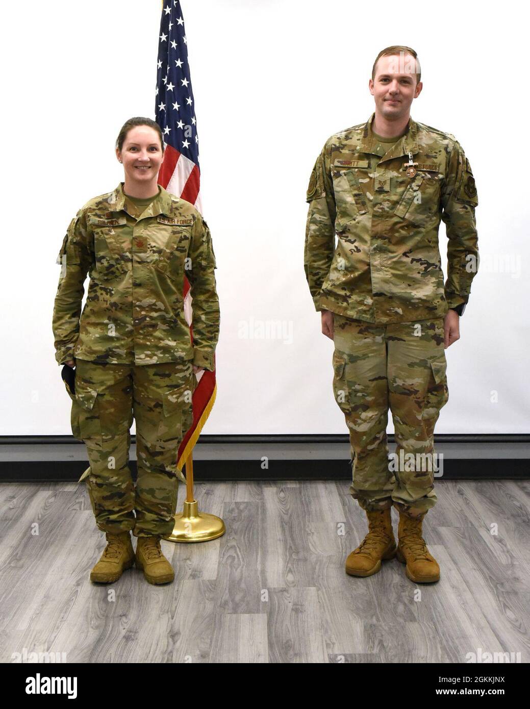 US Air Force Maj. Julie Roloson, Commander, 88 Security Forces Squadron ...