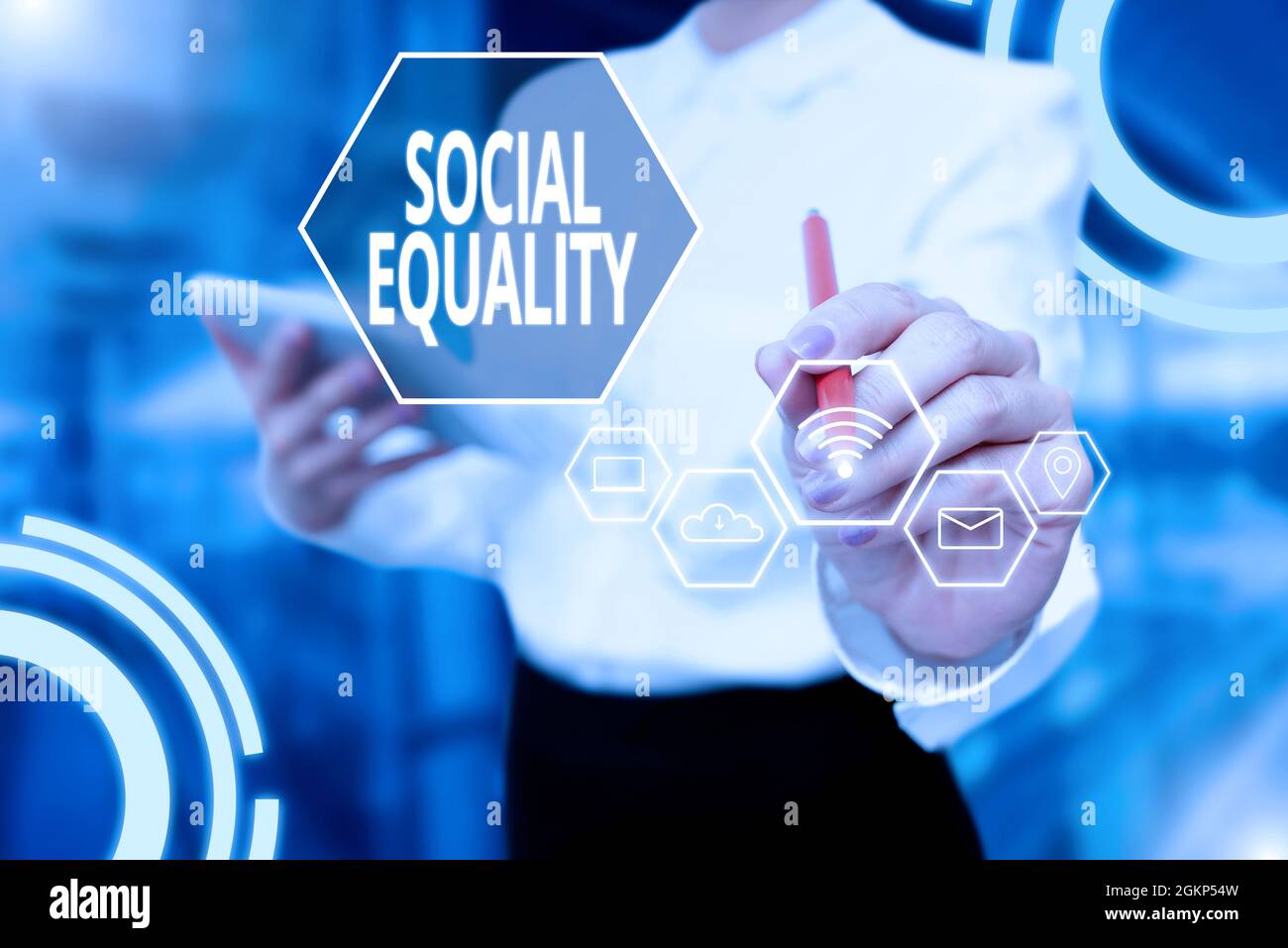 Inspiration zeigt Zeichen soziale Gleichheit. Der Geschäftsansatz ...