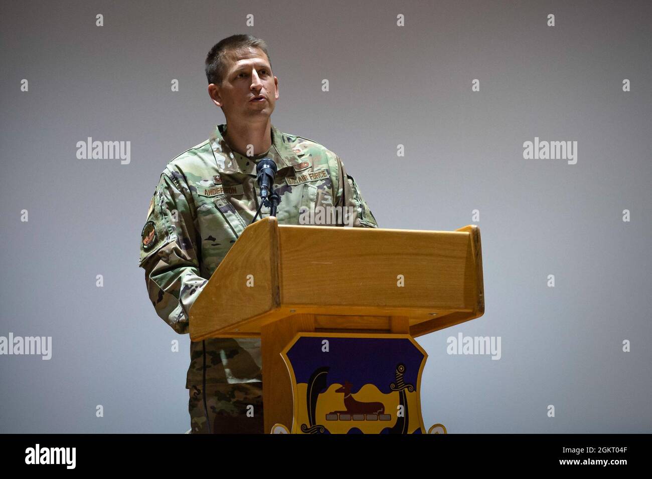 US Air Force LT. Col. Lee Anderson, 386. Kommandant der Expeditionary ...